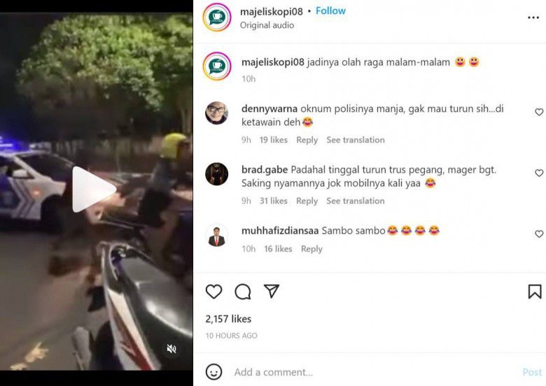 Kocak, Dua Pemuda Ini Kucing-Kucingan Gara-Gara Polisi Malas Turun dari ...